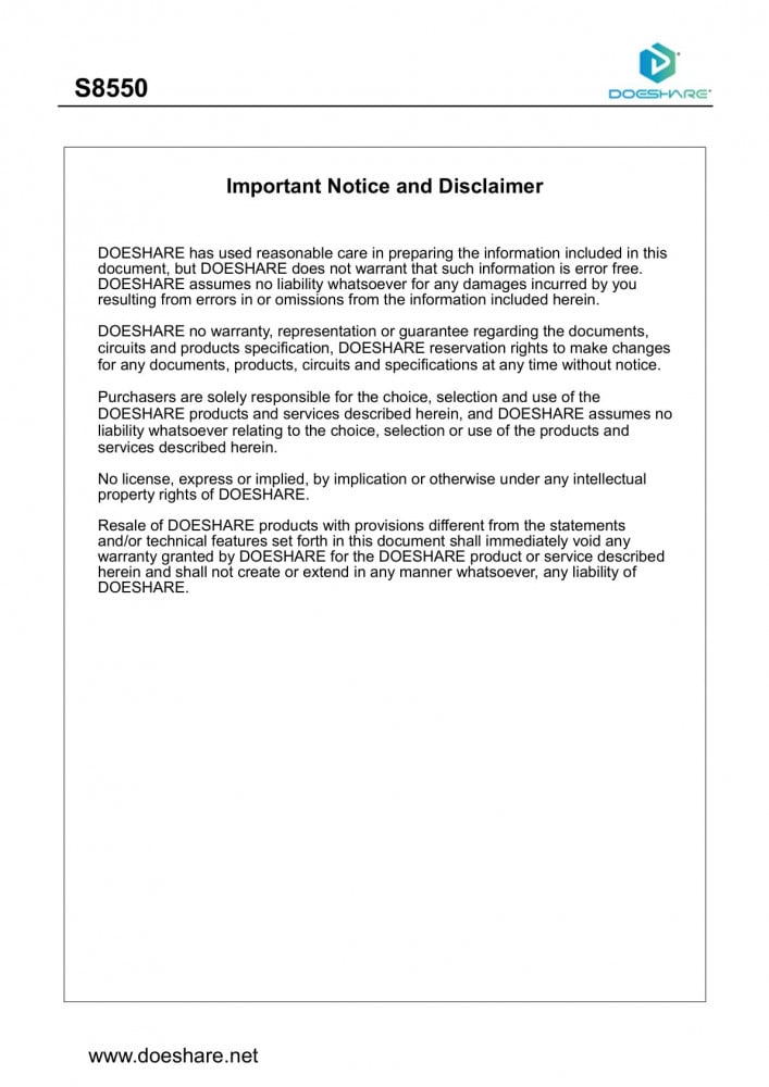 Doeshare S8550 datasheet page 4