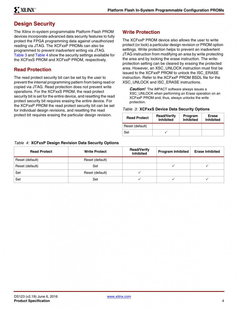 XCF08P datasheet page 4