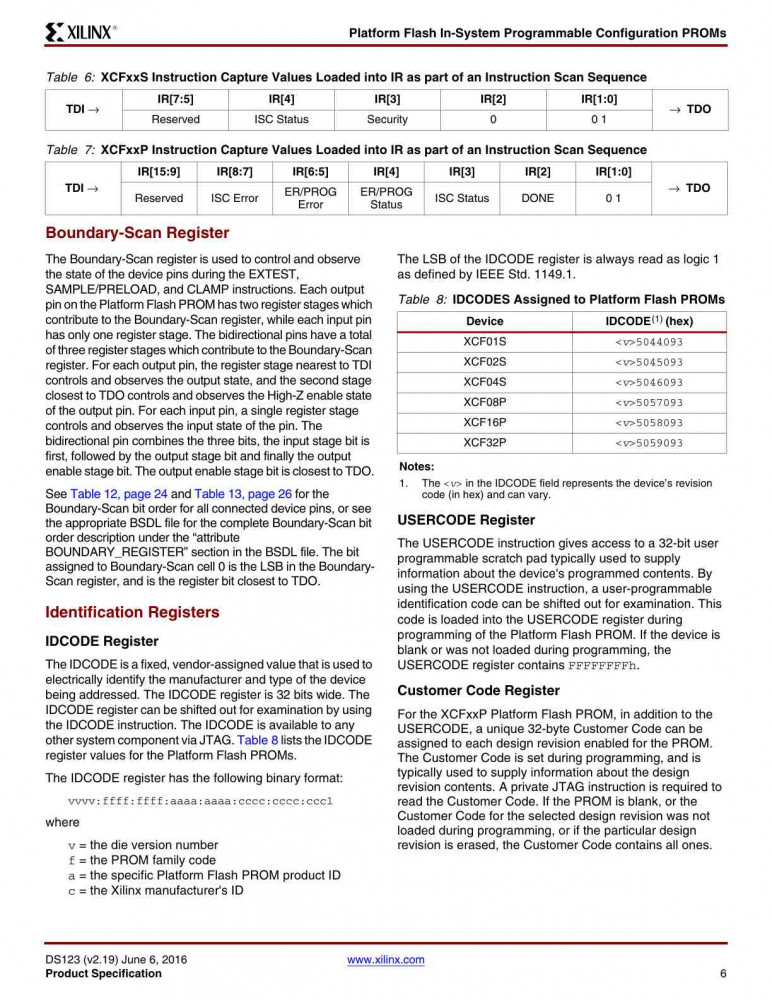 XCF08P datasheet page 6