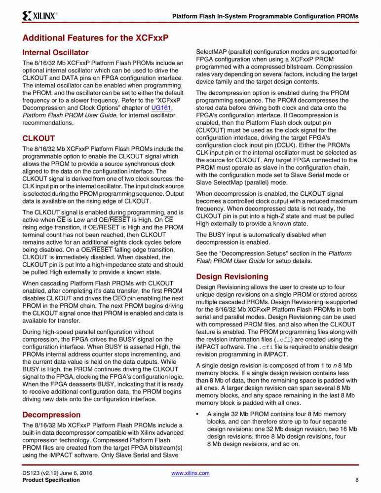 XCF08P datasheet page 8