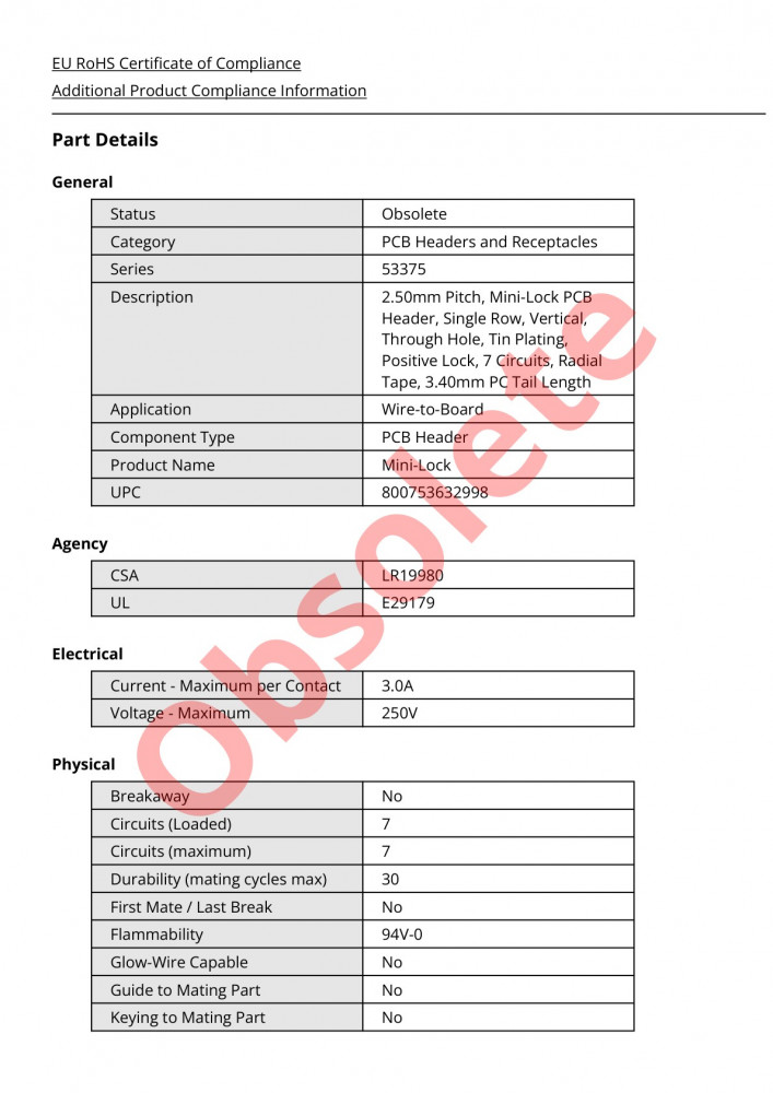 MOLEX 533750790 technical document preview, page 2