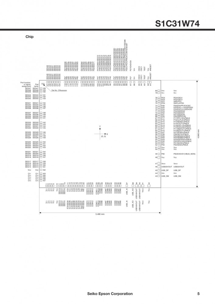 S1C31W74 datasheet page 5