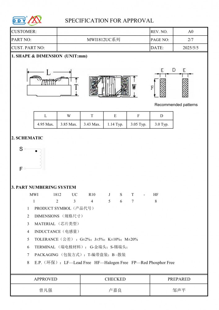 MWI1812UC electrical characteristics page