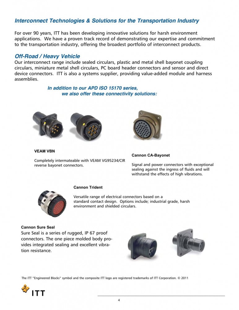 ITT CANNON APD datasheet page 4