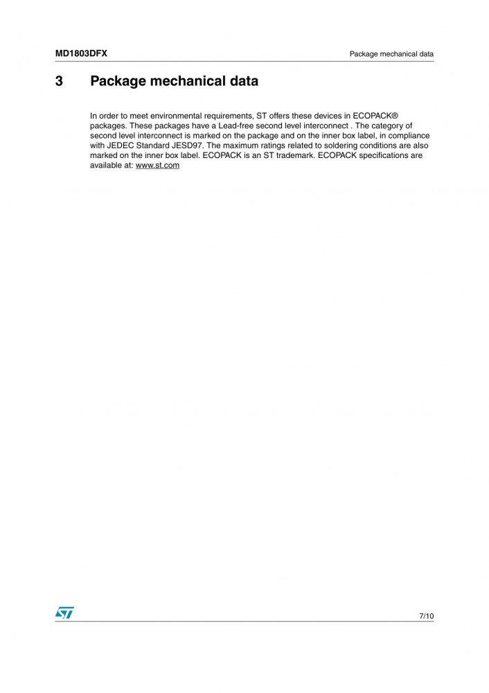 MD1803DFX datasheet page 7