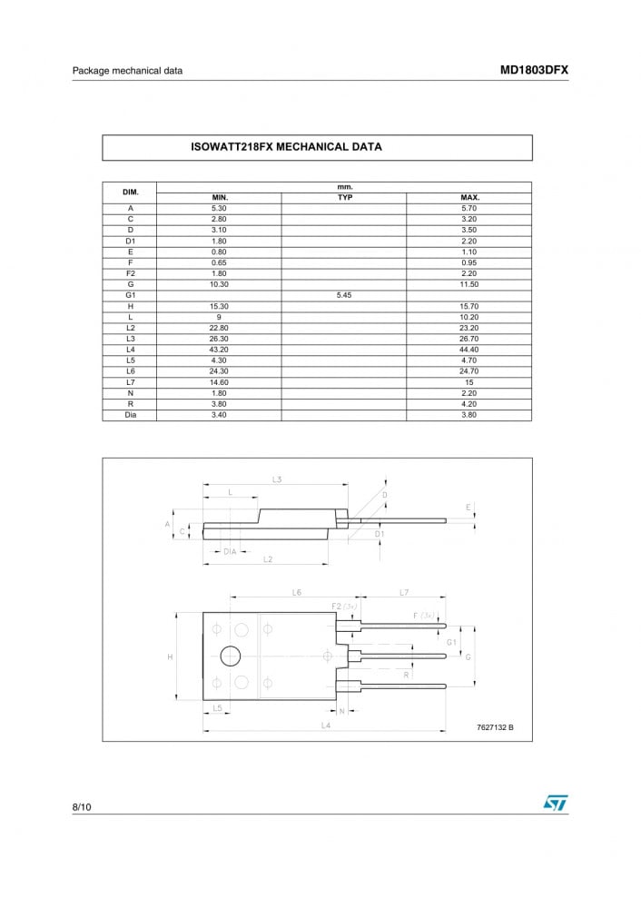 MD1803DFX datasheet page 8