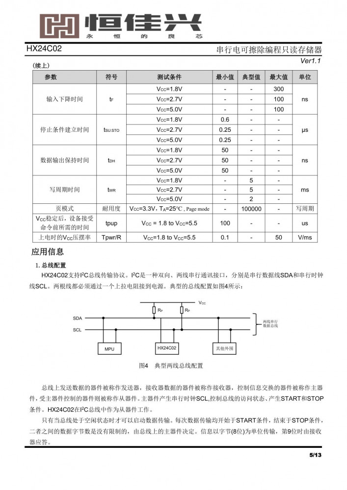 HX24C02P datasheet page 5