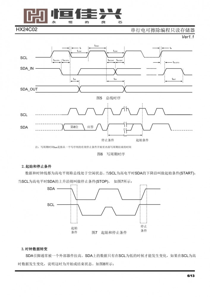HX24C02P datasheet page 6