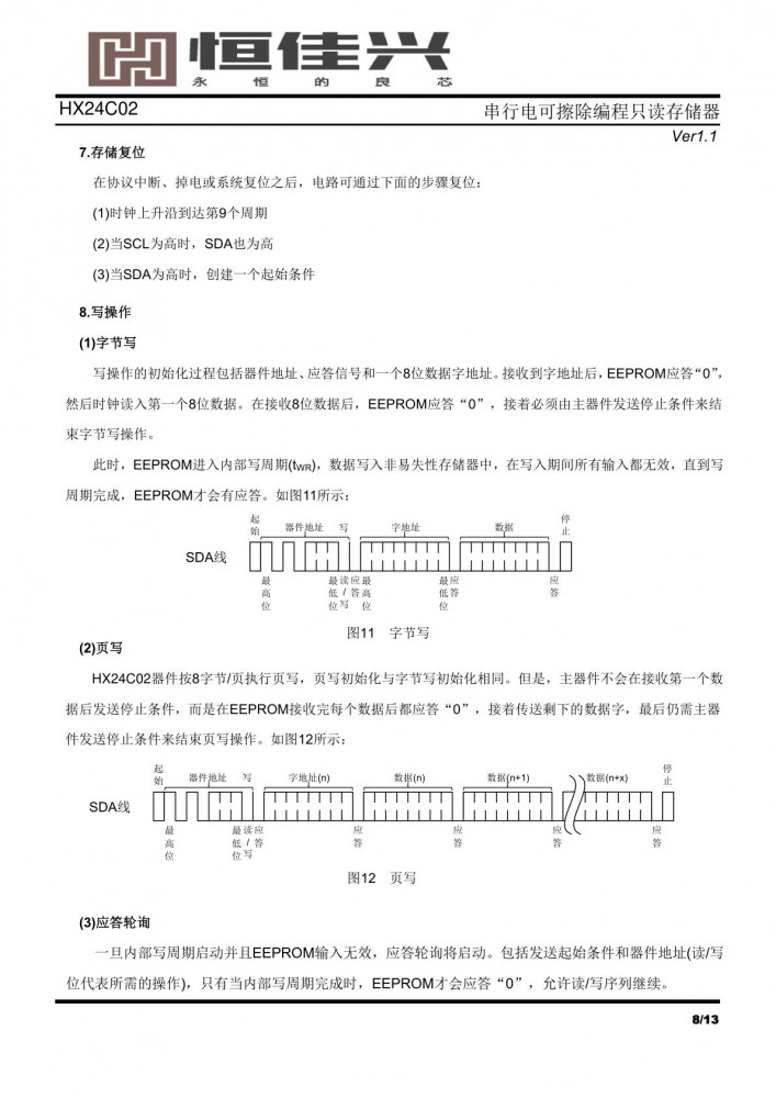 HX24C02P datasheet page 8
