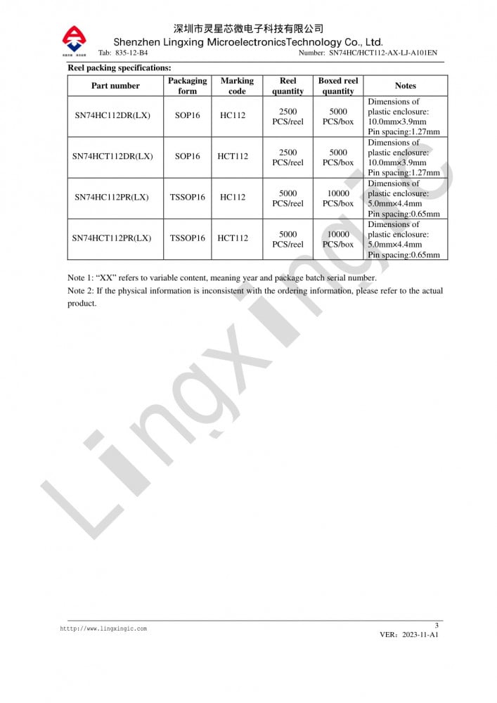 SN74HC112N(LX) datasheet page 5