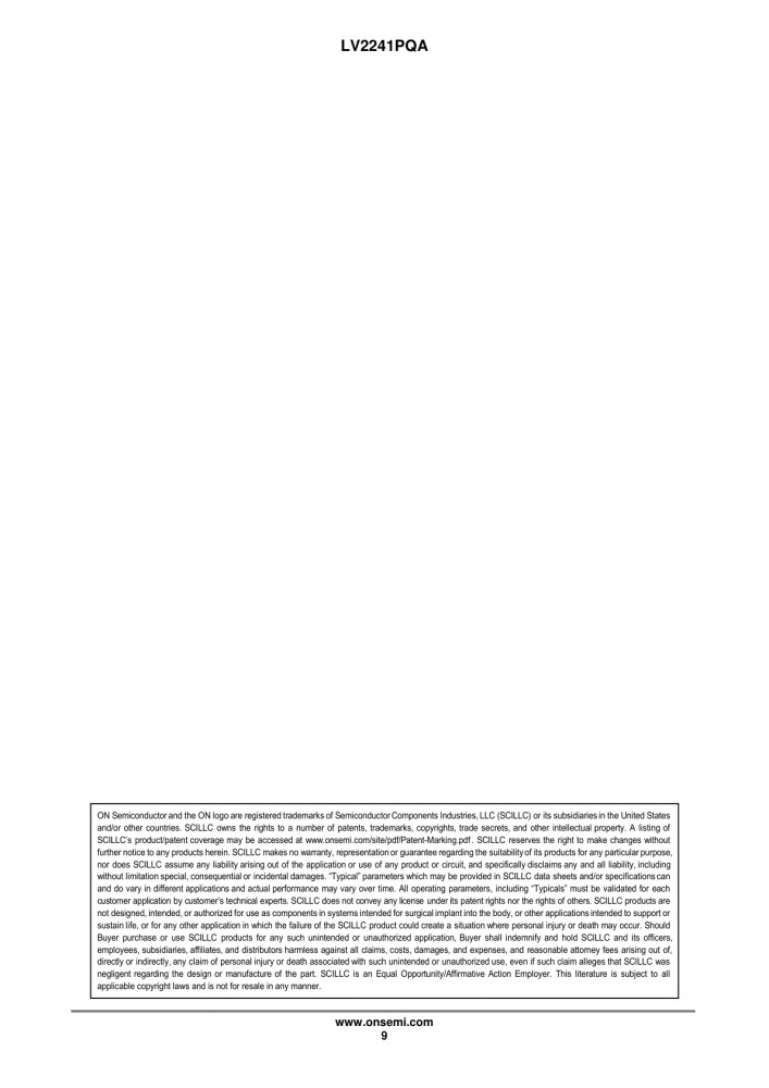 LV2241PQA datasheet page 9