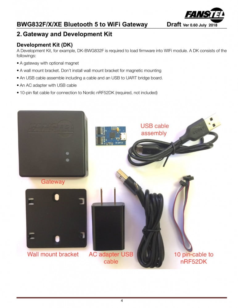DK-BWG832F technical document page 4