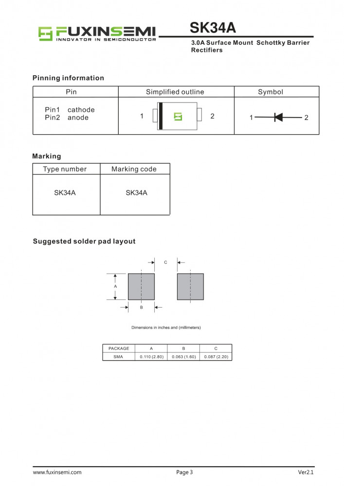 SK34A datasheet page 3