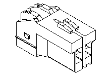 3.30mm Pitch Wire-to-Wire Inertia Lock Receptacle Housing, Single Row, 2 Circuits, Red for sale