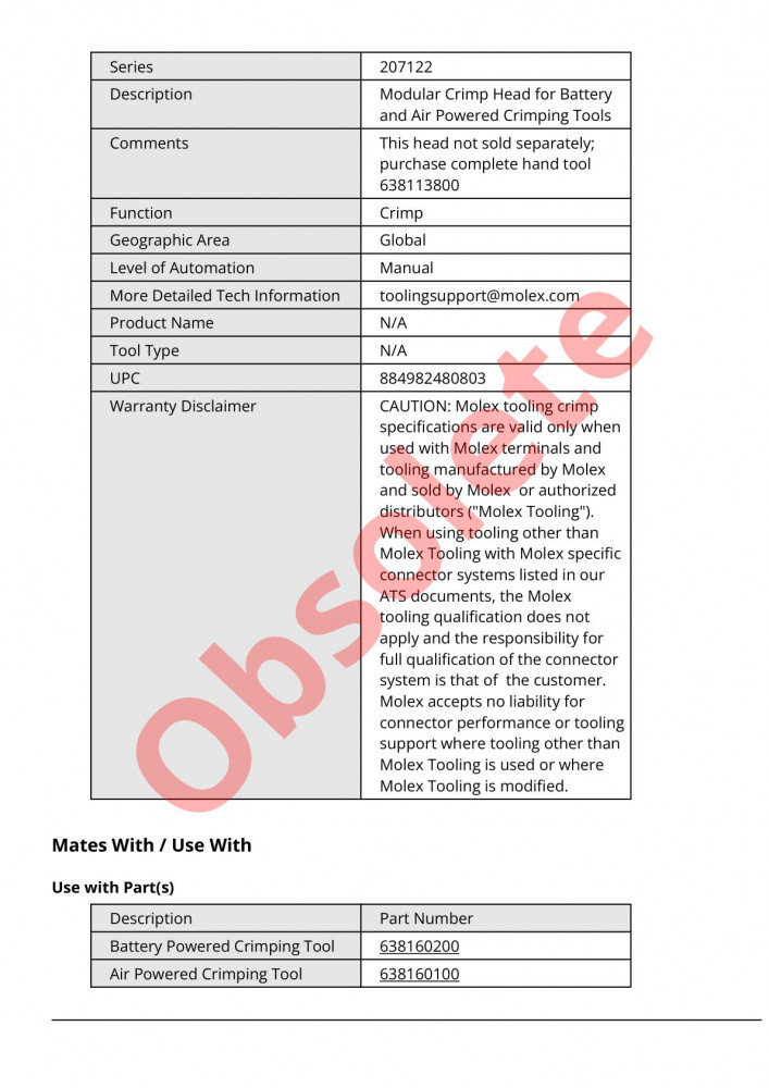Technical document image 2 for MOLEX 638114270