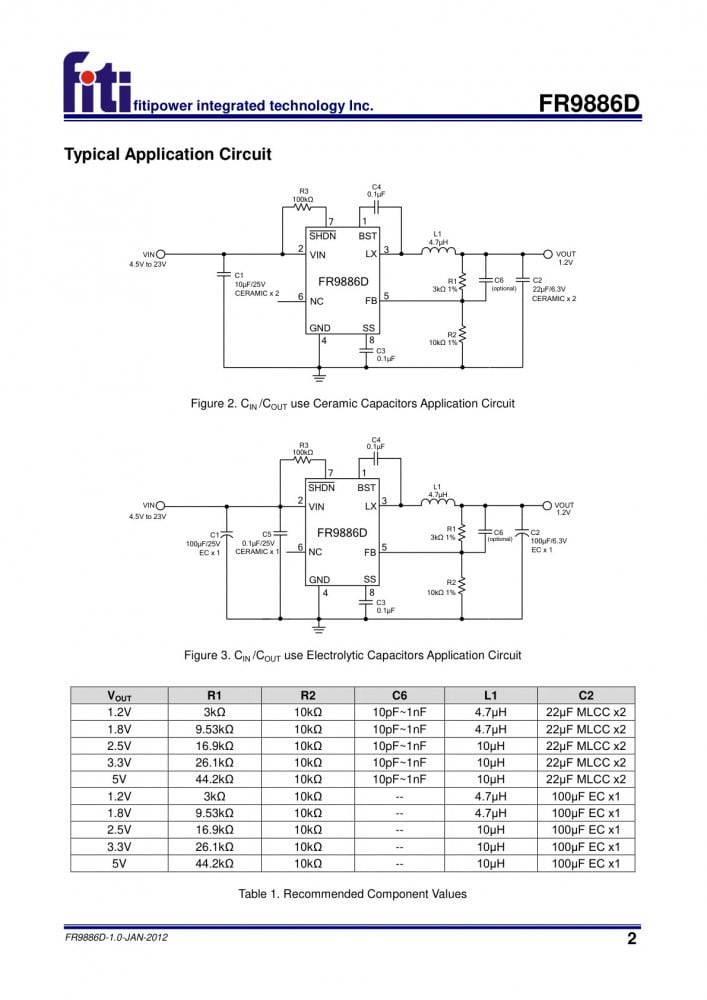 FR9886D datasheet page 2