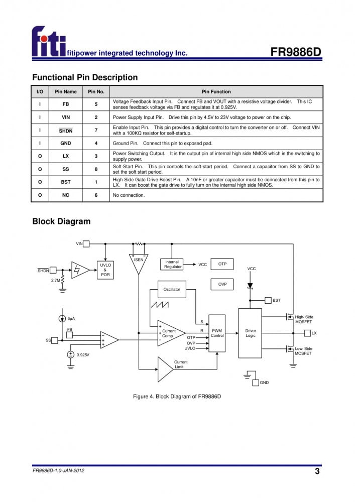 FR9886D datasheet page 3