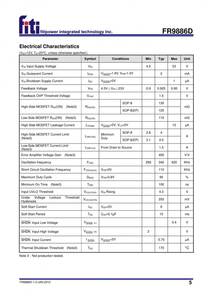 FR9886D datasheet page 5