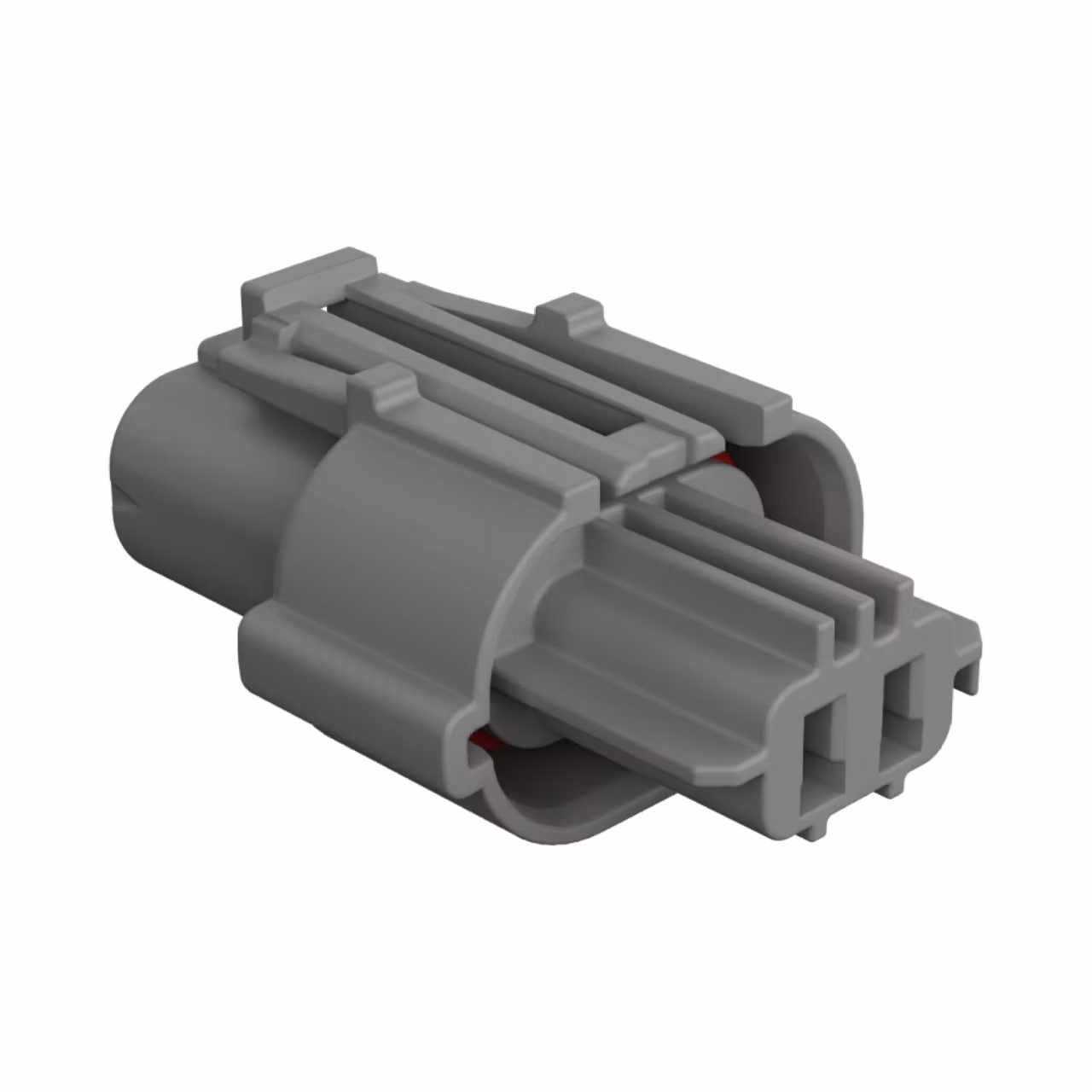Squba 3.6 Sealed Receptacle Assembly, 3.60mm Pitch, 2 Circuits, Single Row, Glow-Wire Capable, Key C, Gray, UL1007/UL1061 Compatible for sale