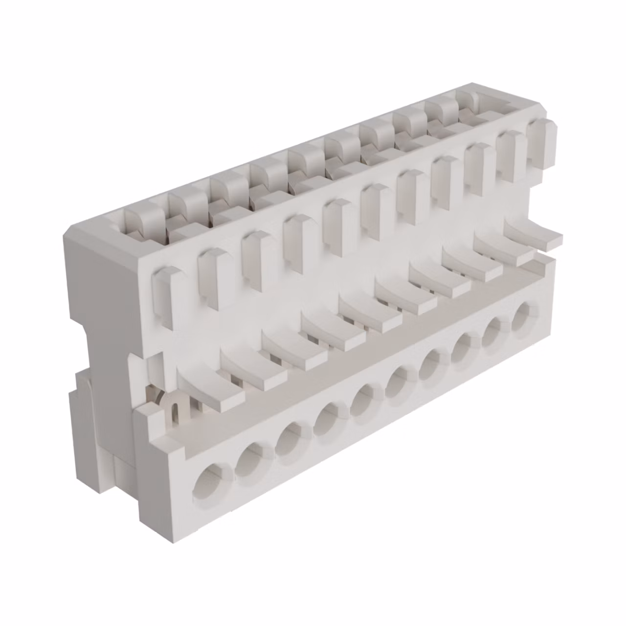 Appli-Mate RAST 2.5 Female Connector, 2.50mm Pitch, 10 Circuits, All Position Keys, Closed Endwalls for sale