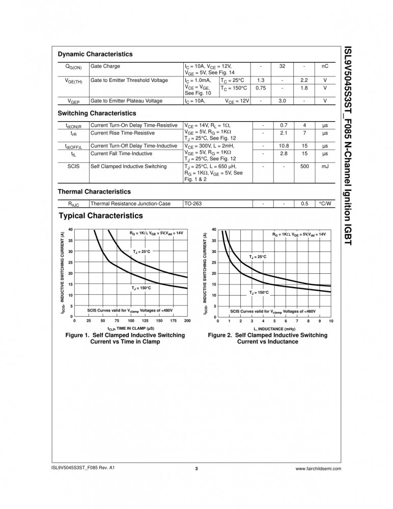 ISL9V5045S3ST-F085 datasheet page 4