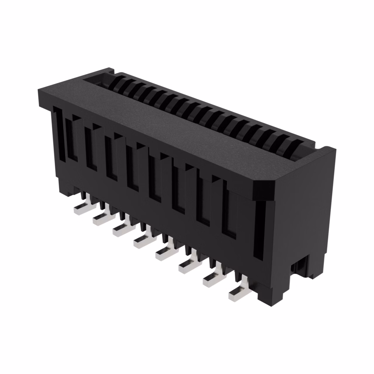Easy-On FFC/FPC Connector, 0.50mm Pitch, Surface Mount, Vertical, Non-ZIF, Standard Footprint, Tin Bismuth Plating, Short Terminal Type, Black, 16 Circuits for sale