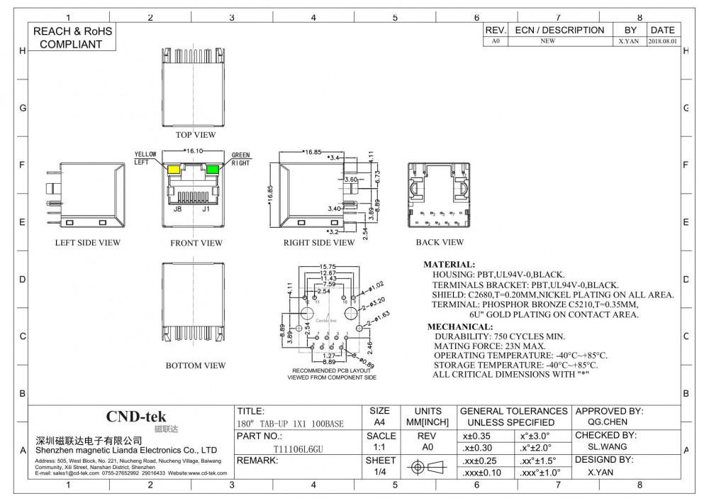 T11106L6GU technical drawing page 1
