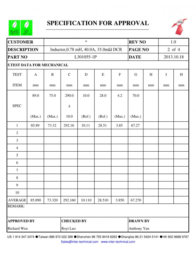 L301055-1P datasheet page 2