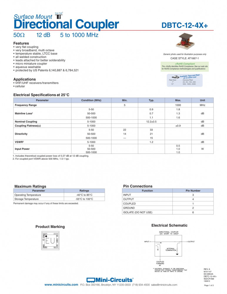 DBTC-12-4X+ specification page