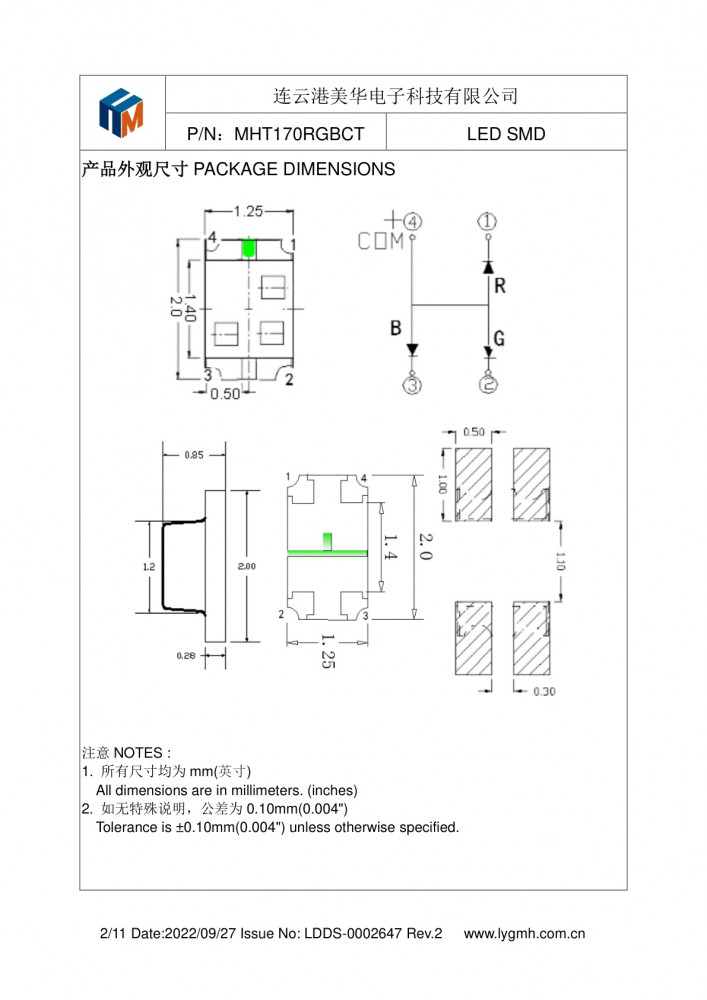 MHT170RGBCT datasheet page 2