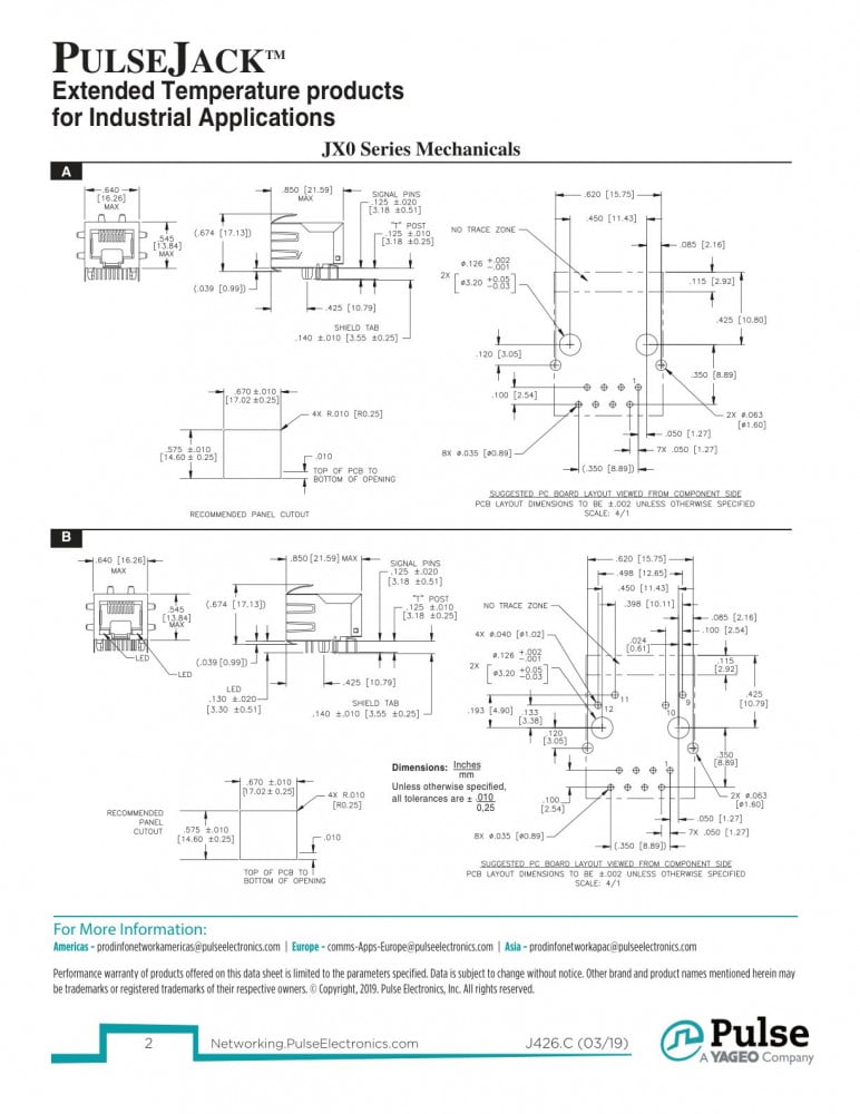 PULSE JX0011D21BNL datasheet page 2