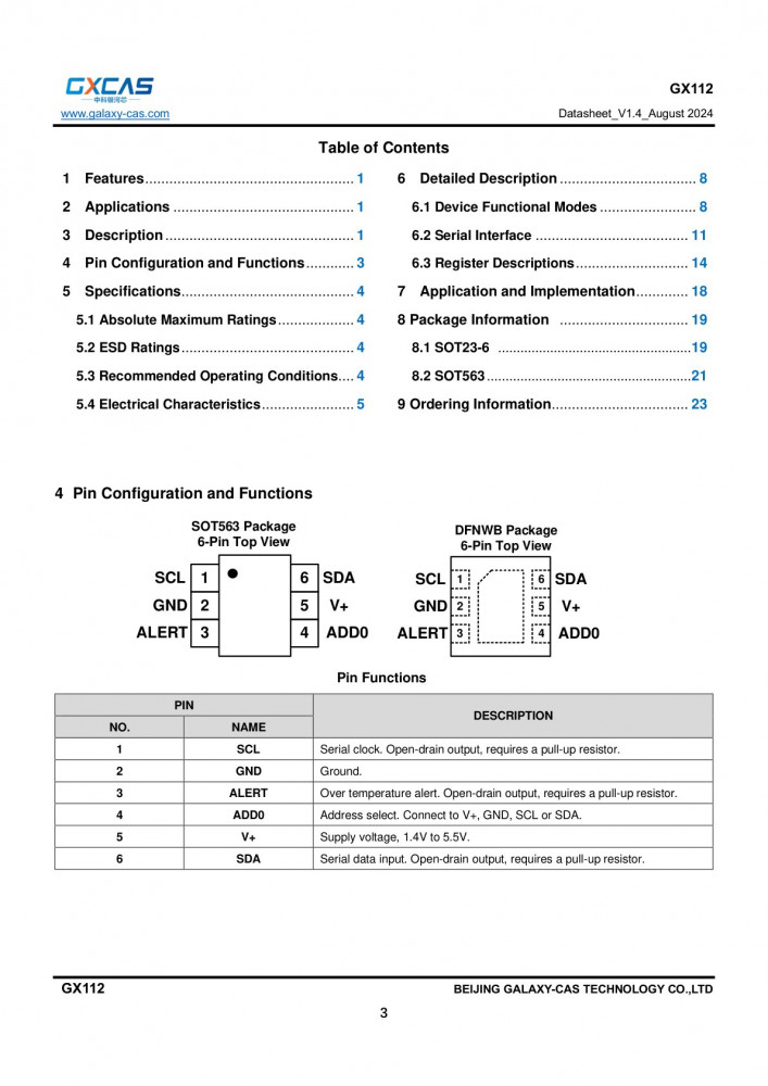 GX112D datasheet page 3