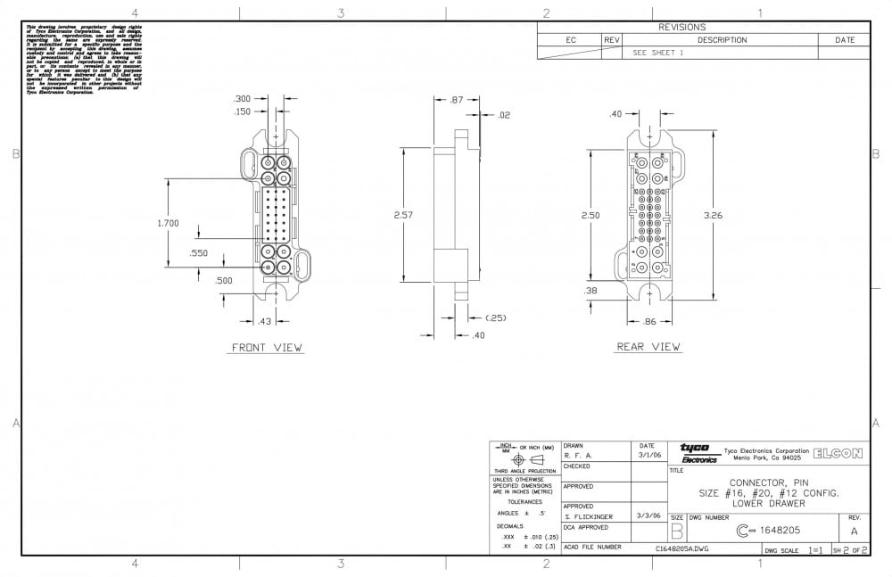 TE Connectivity 1648205-1 technical drawing page 2