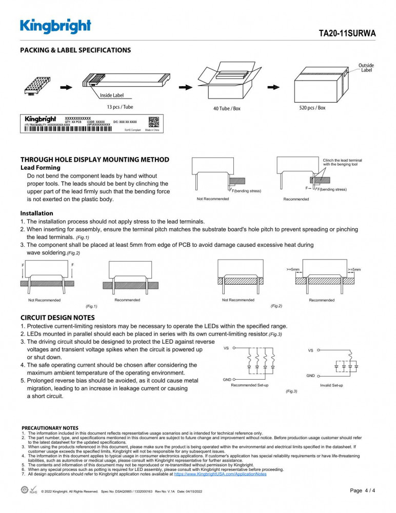 TA20-11SURWA datasheet page 4