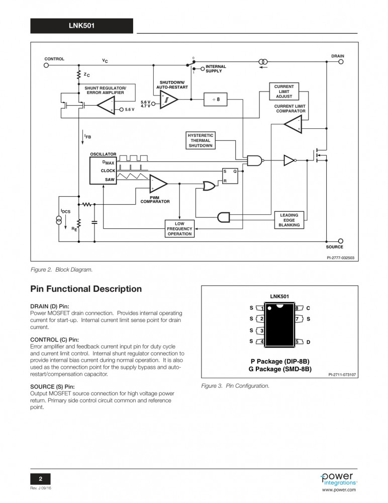 LNK501GN technical document page 2