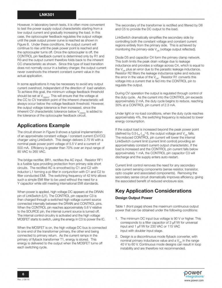 LNK501GN technical document page 6