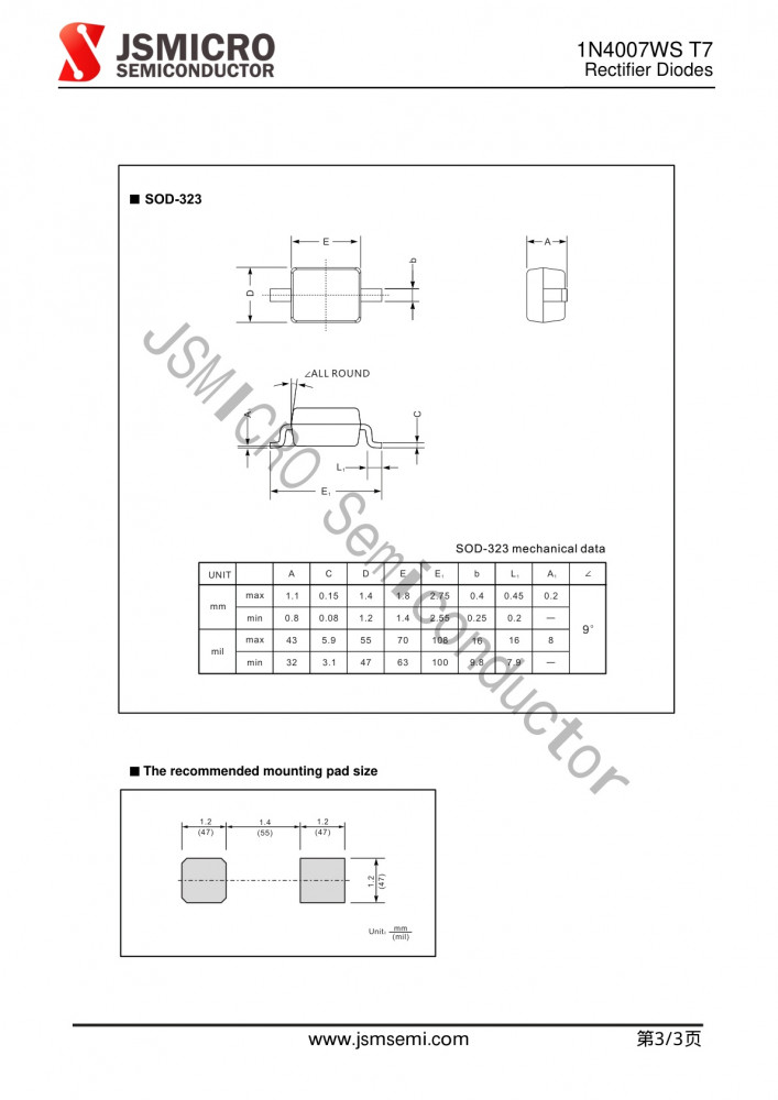 1N4007WS datasheet page 3