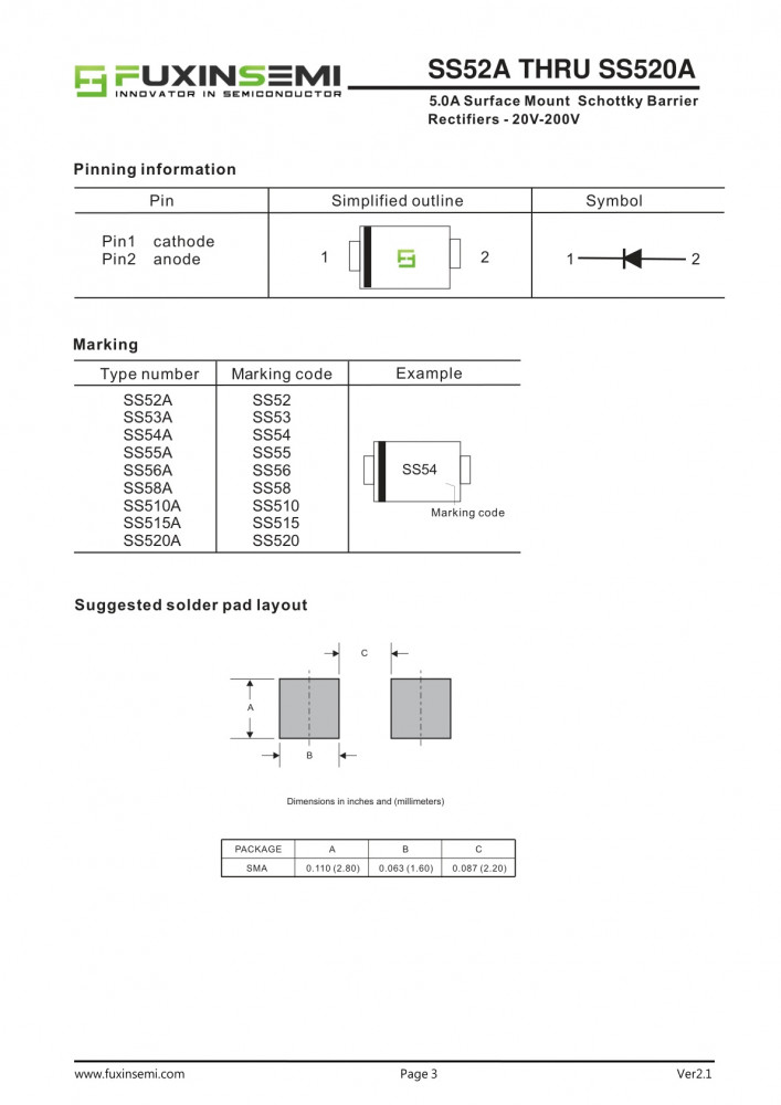 SS56A datasheet page 3