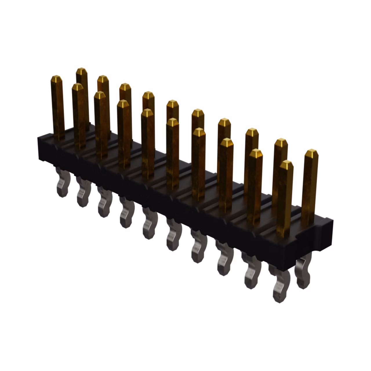 2.00mm Pitch Milli-Grid Straddle Mount Header, 20 Circuits, 0.38µm Gold (Au) Selective Plating, Lead-Free for sale