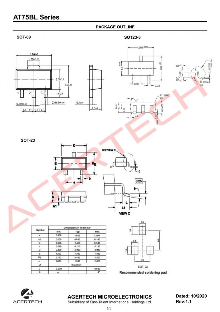 AT75BL33SQ datasheet page 5