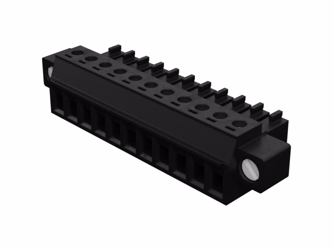 3.81mm Pitch Eurostyle Horizontal Plug, with Retention Screws and Standard Imprinting, Gold (Au) Plated, Black, 11 Circuits for sale