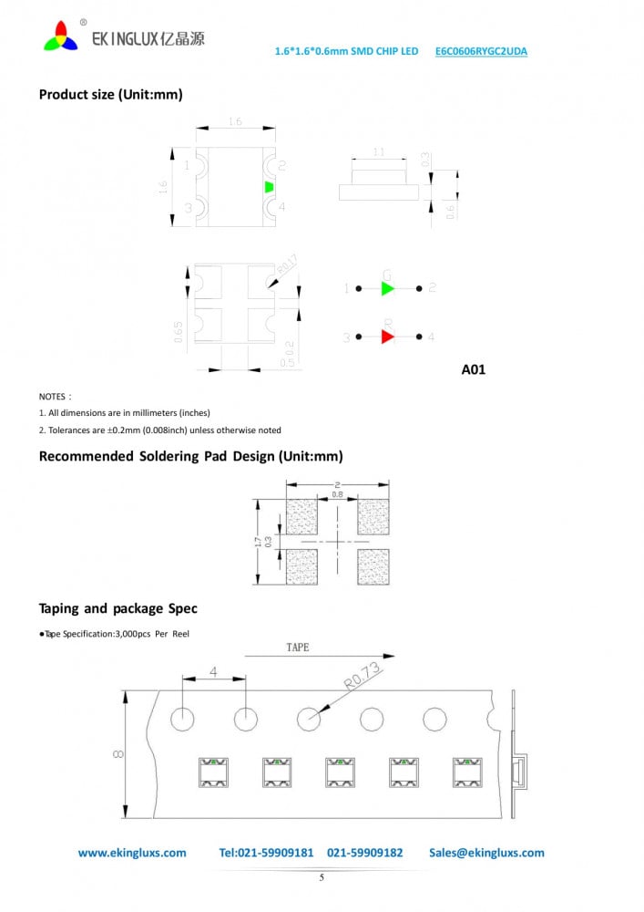 E6C0606RYGC2UDA datasheet page 5