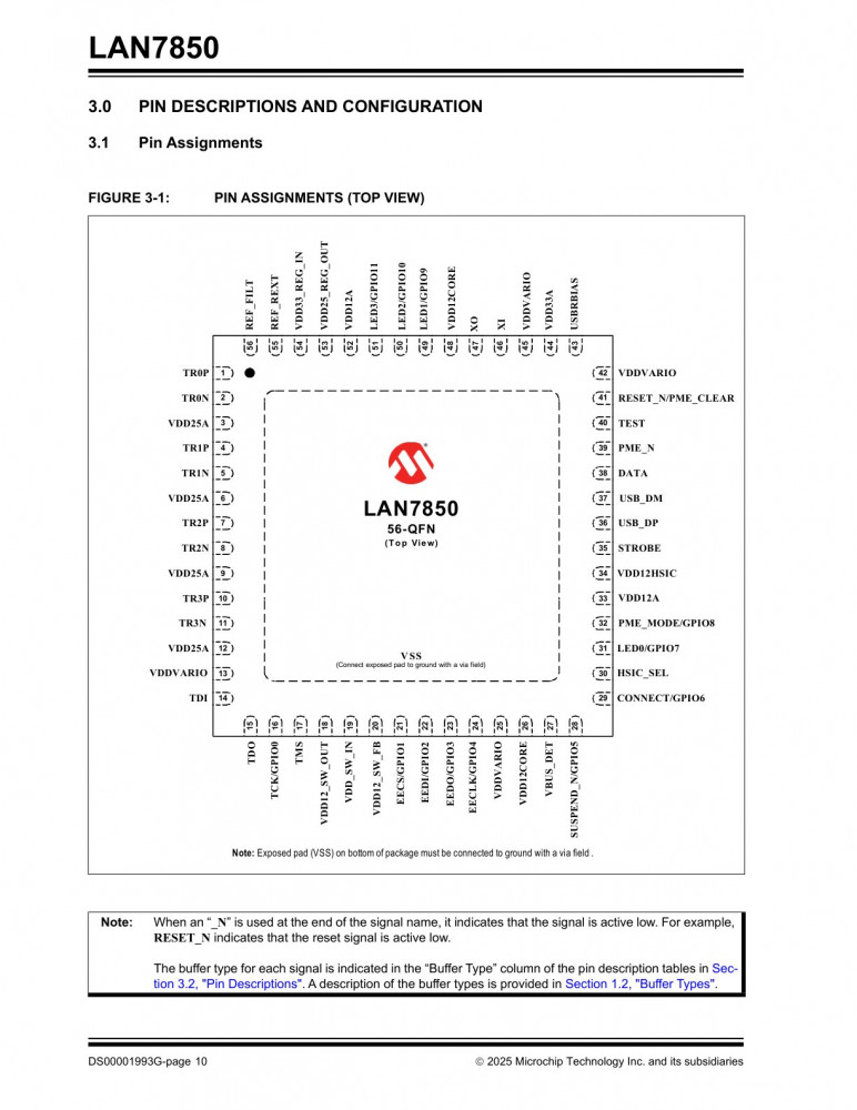 LAN7850 technical document page 10