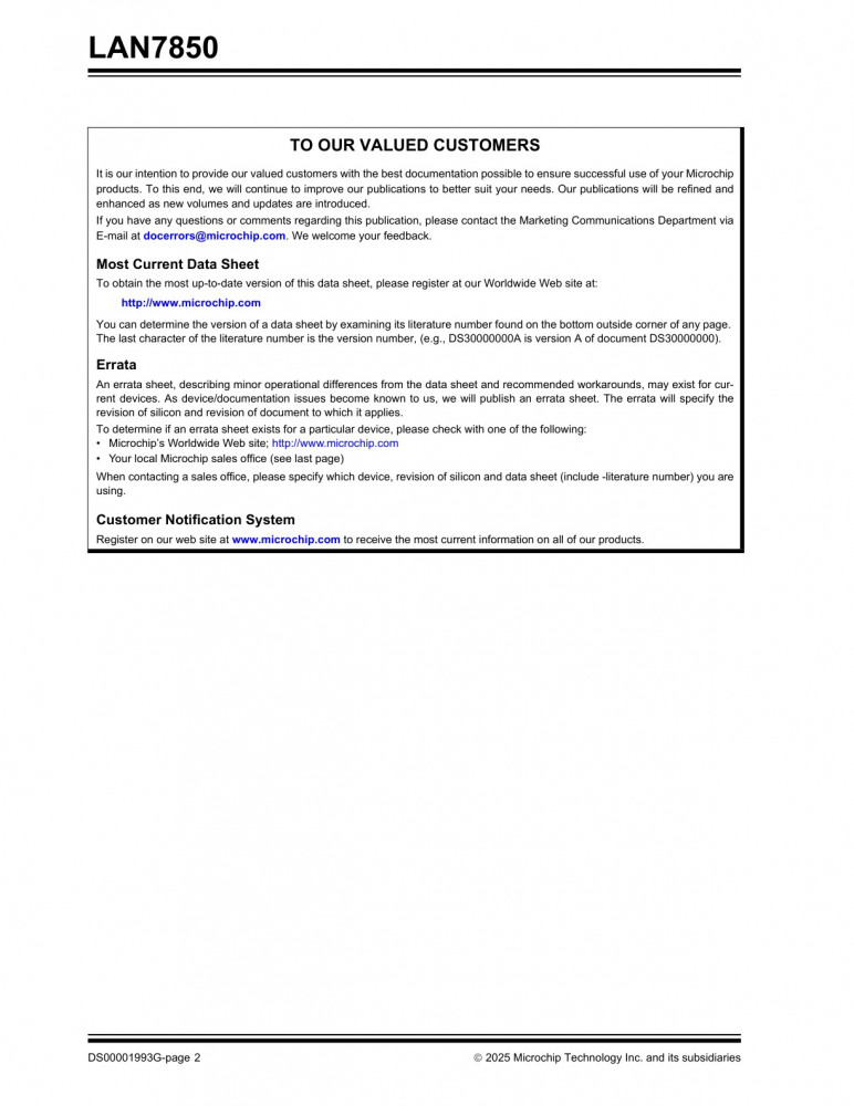 LAN7850 technical document page 2