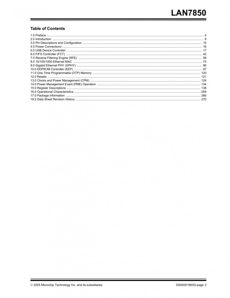 LAN7850 technical document page 3