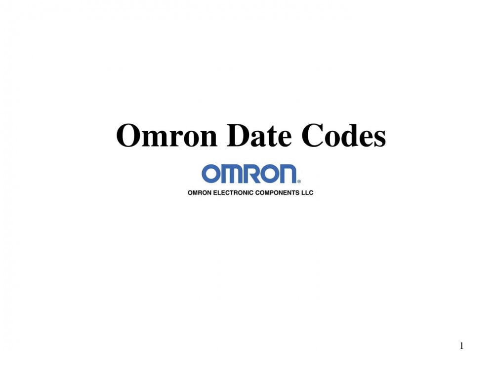 OMRON date-code document page 1
