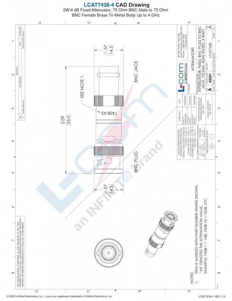 LCAT7438-4 technical datasheet page 3