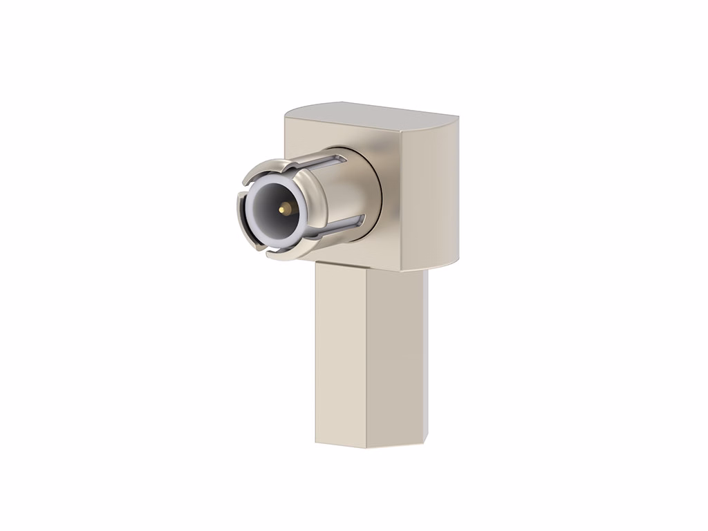 MCX Jack, Straight, PCB Receptacle, Through Hole, Brass Body, Gold (Au) Plated, Embossed Tape on Reel Packaging, 50 Ohms