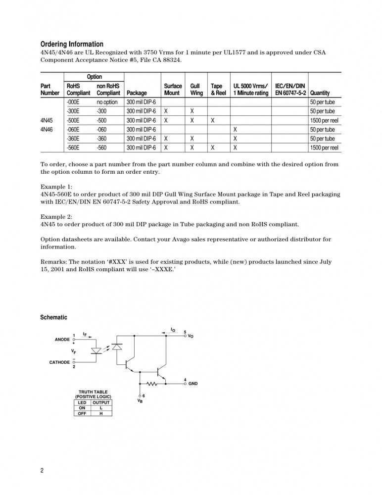 4N45-000E datasheet page 2
