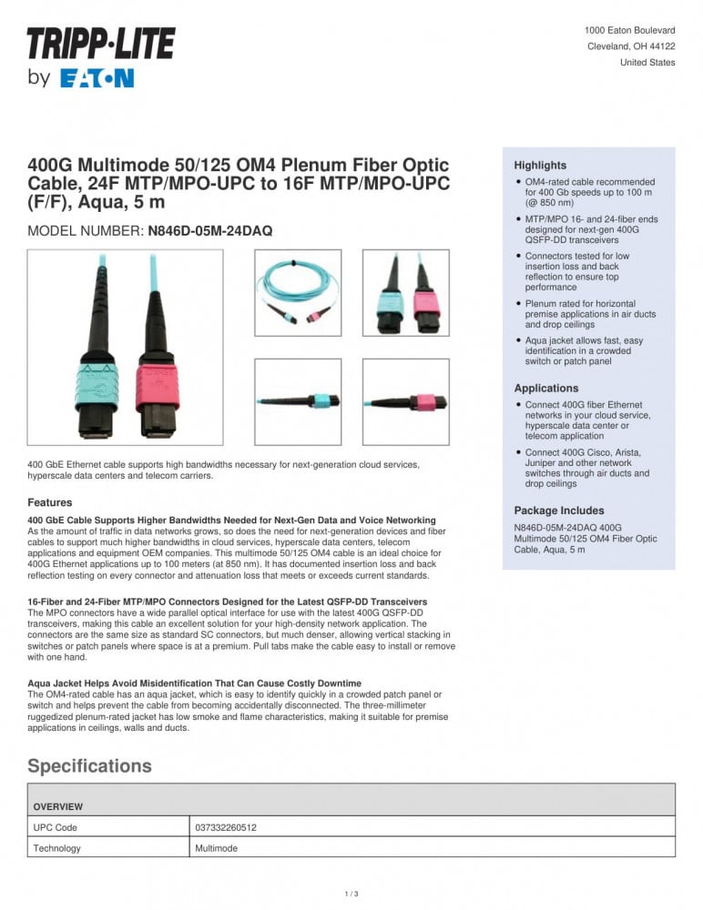 N846D-05M-24DAQ technical document page 1